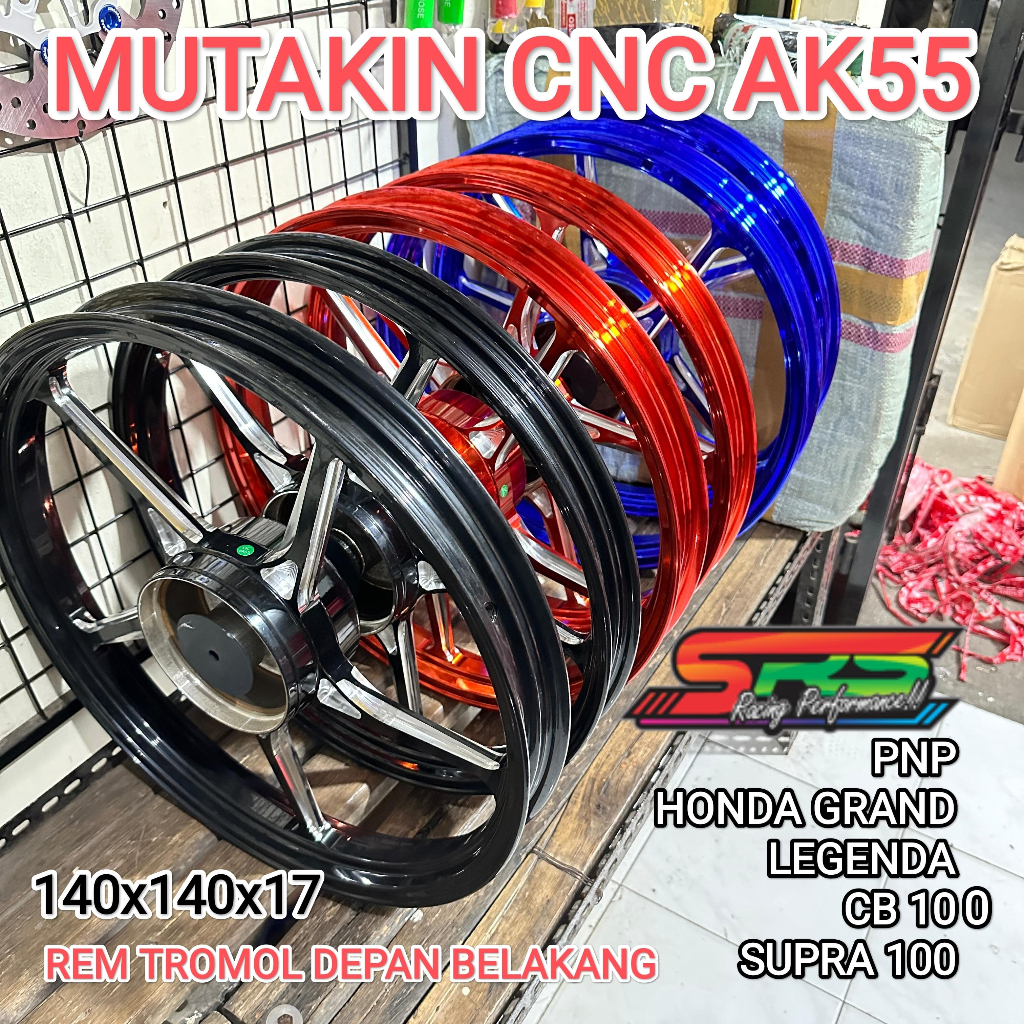 Jual VELG MUTAKIN AK55 CNC honda grand Astrea legenda cb 100 supra x ...