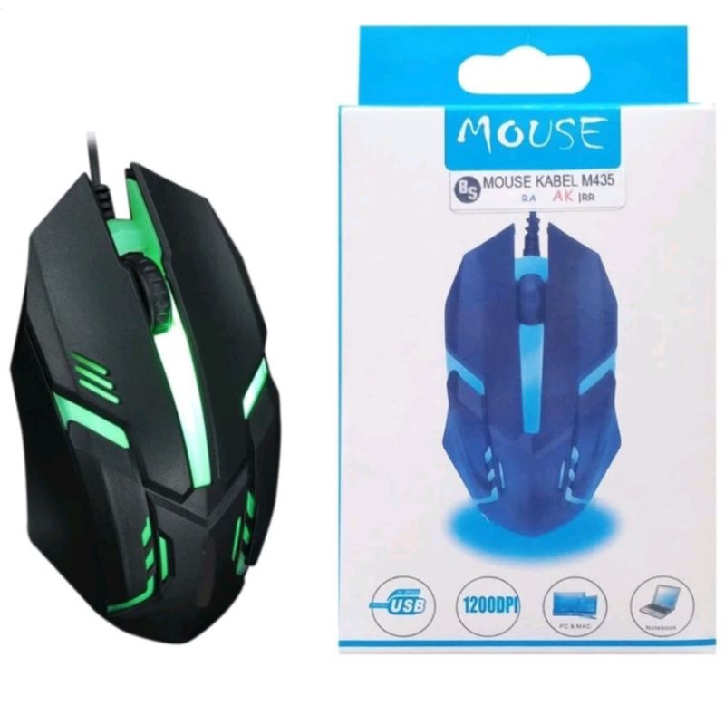 Jual MOUSE GAMING USB KABEL LED X1 / MOUSE LAMPU LED RGB RAINBOW MOSE ...