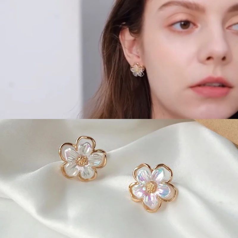 Jual AT-006 Anting Bunga Model tusuk Fashion Korea | Shopee Indonesia