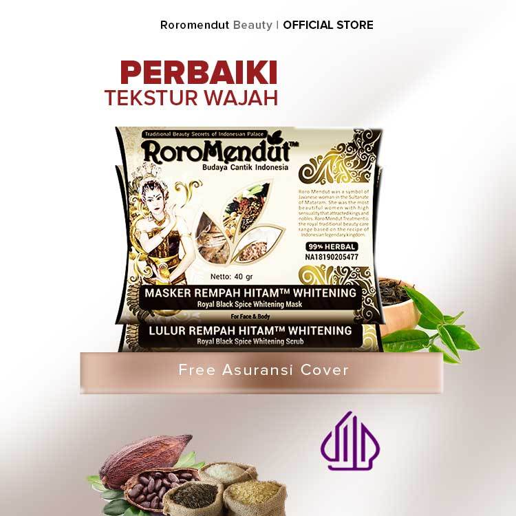 Jual Skincare Brightening Face Scrub Clay Mask Rempah Hitam Whitening ...