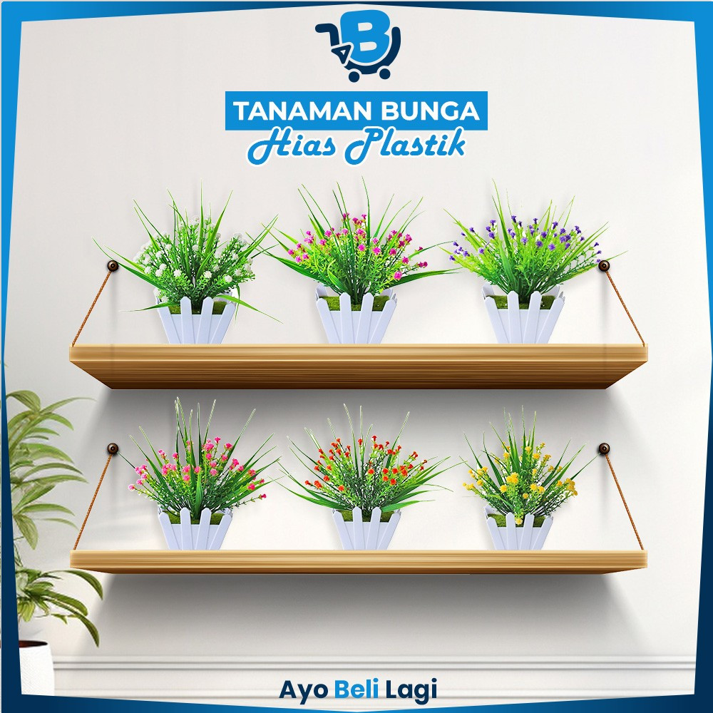Jual Tanaman Bunga Hias Plastik Multiflora Artificial Flower Decoration ...