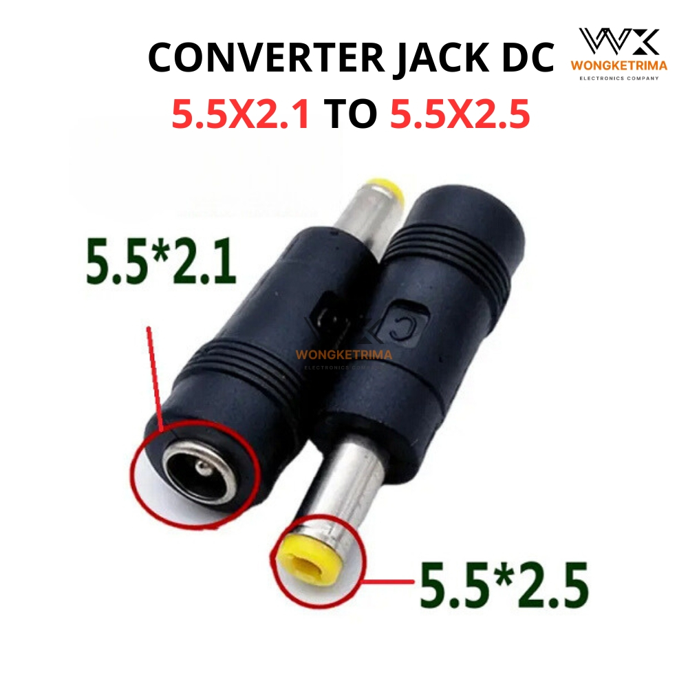 Jual CONVERTER JACK DC 5.5X2.1 TO 5.5X2.5 SAMBUNGAN ADAPTOR JACK DC ...