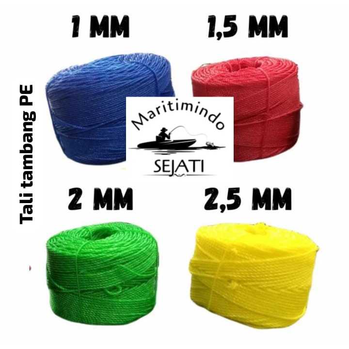 Jual Tali Tambang Warna Tali Tambang Pe 1 Mm 15 Mm 2mm 25mm Shopee Indonesia