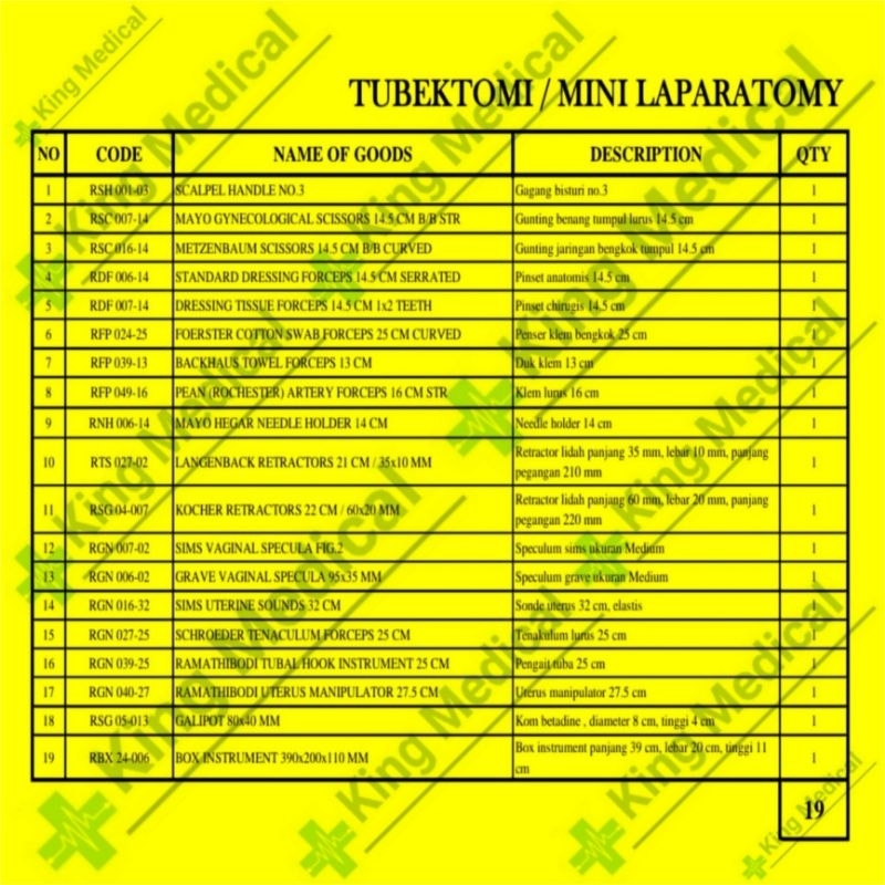Jual Tubectomy/Mini Laparatomy Set Tubektomi Premium Quality | Shopee ...