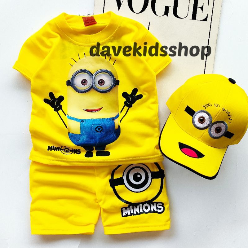 Jual BAJU ANAK LAKI LAKI MOTIF MINION SETELAN MINIONS ANAK COWOK CEWEK ...