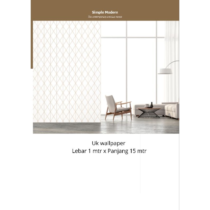 Jual Wallpaper Dinding Korea Timbul Geometri List gold Roll Besar Lebar ...