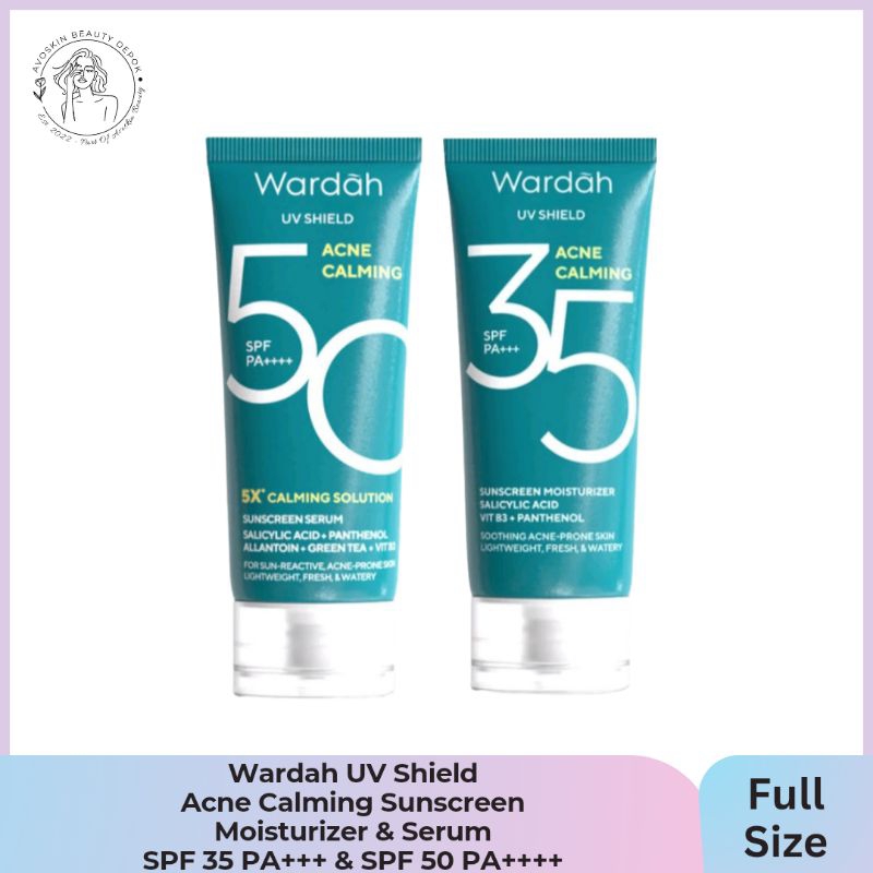 Jual WARDAH UV SHIELD ACNE CALMING SUNSCREEN SPF 35 & SPF 50 | Shopee ...