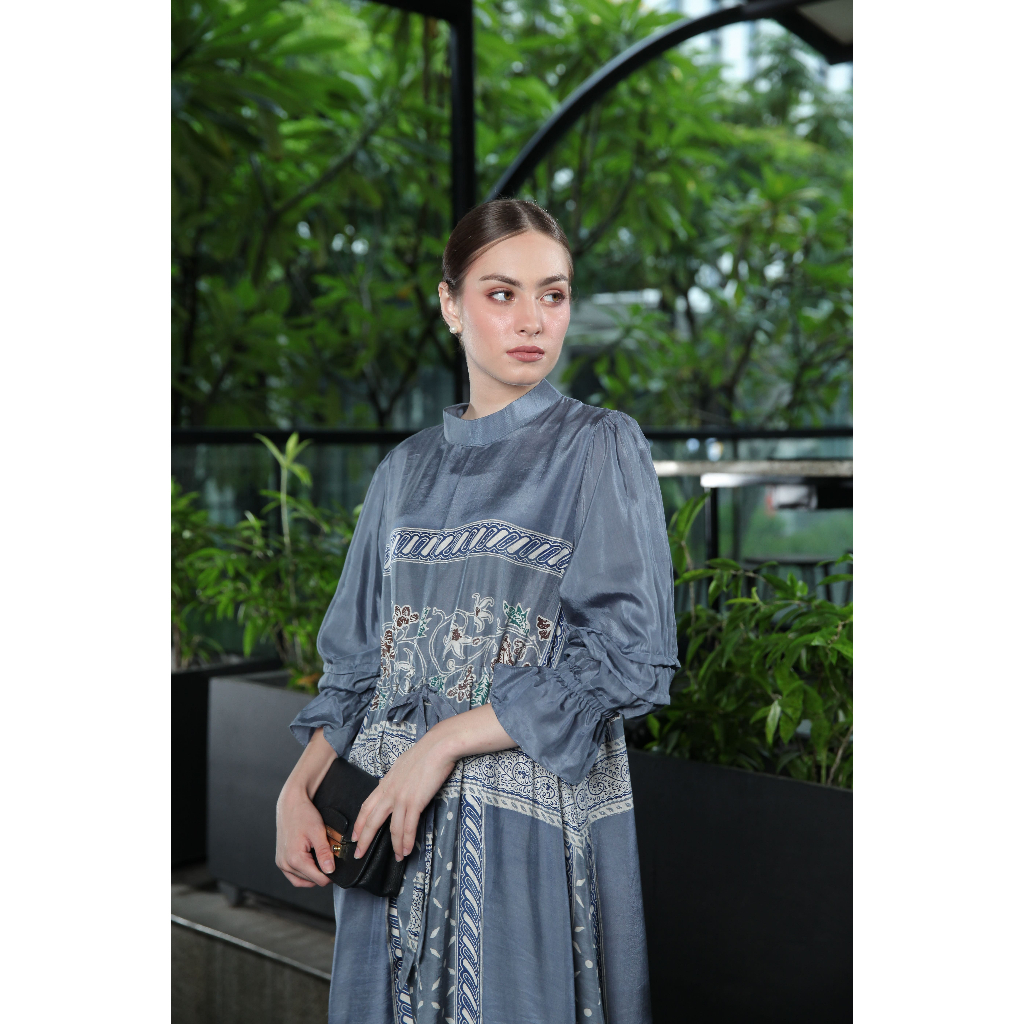 Jual Batik Huza Dress Batik Gheandra | Shopee Indonesia