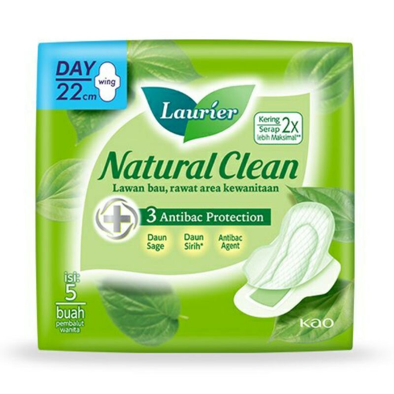 Jual Laurier Natural Clean Pembalut Wanita Daun Sirih Anti Bakteri Day ...