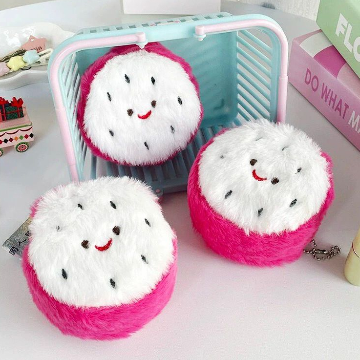 Jual [GH] Dragon Fruit Pouch - Buah Naga Dompet Koin Desain Pouch Cute ...