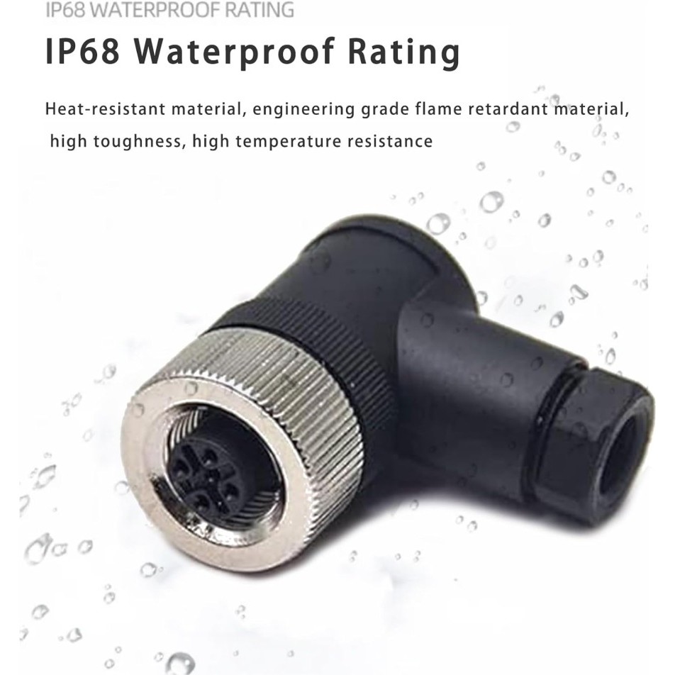 Jual M12 Socket Connector type elbow 4 pin Female Konektor SA33 ...