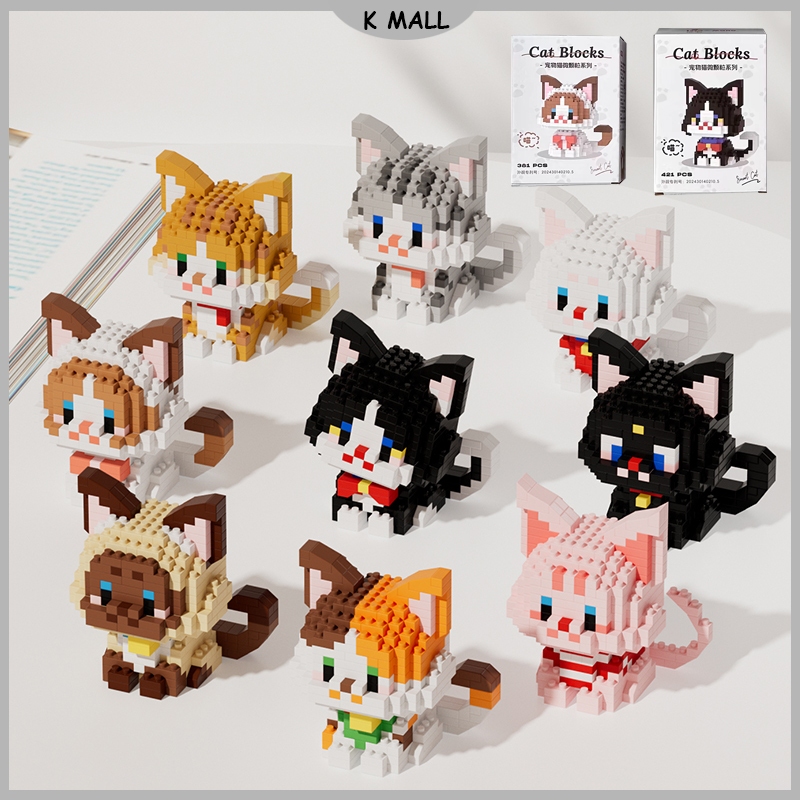 Jual 3D Kucing Kartun Nano Bricks Building Block Balok Susun DIY Toys ...