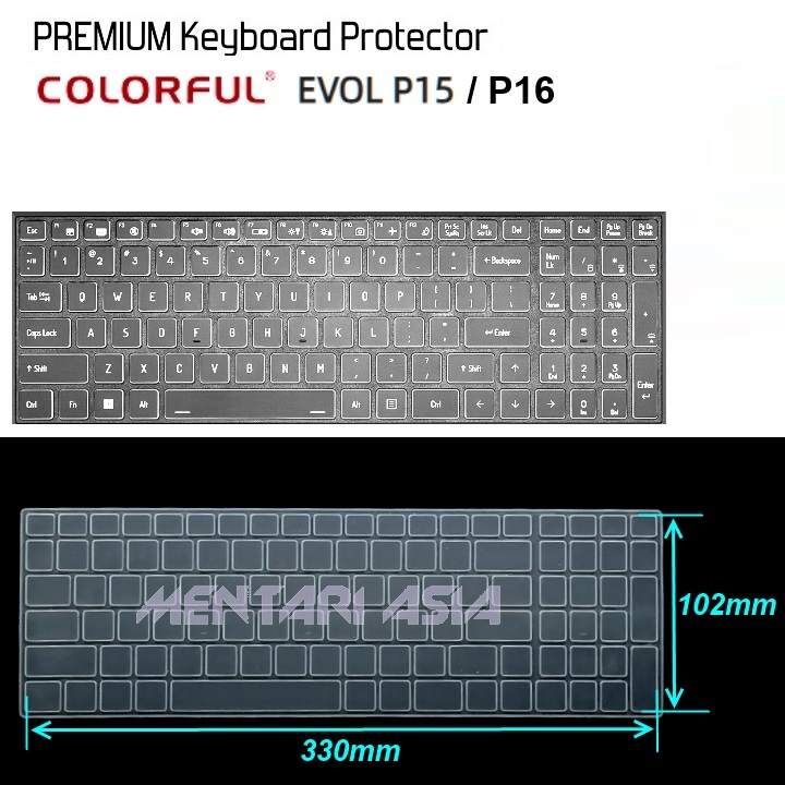 Jual Keyboard Protector COLORFUL EVOL P15 P16 - Premium CLEAR Silicon | Shopee Indonesia