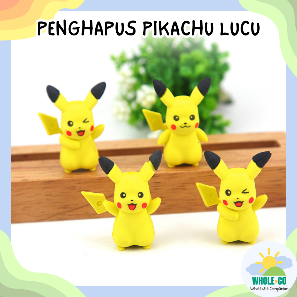 Jual Penghapus Pikachu Stand Premium Poke Ball Satuan Lucu Unik Imut Termurah Grosir COD ...