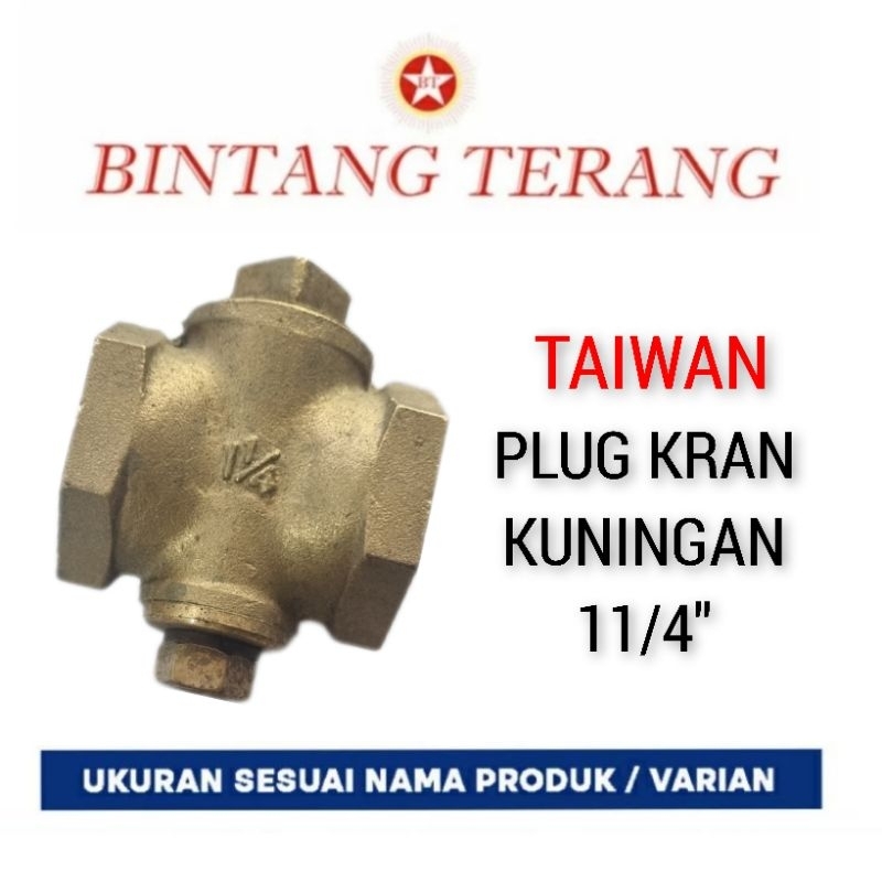Jual Plug Kran Standar 11/4" Kuningan / Brass Plug Valve / Plug Kran 11 ...