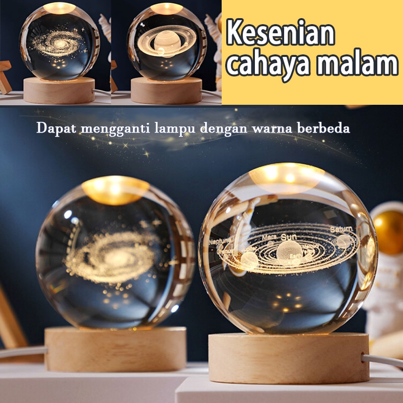 Jual [COD] Lampu Tidur Hias LED Bola Kristal Hiasan Kamar Tidur ...