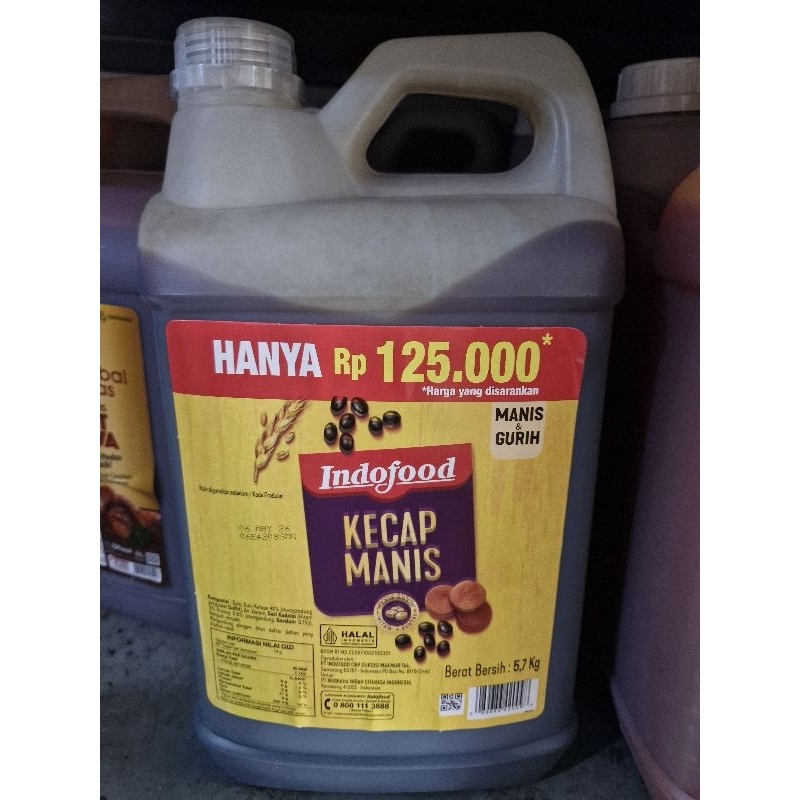Jual Kecap Manis Indofood Jerigen 5.7kg Grosir GOJEK | Shopee Indonesia