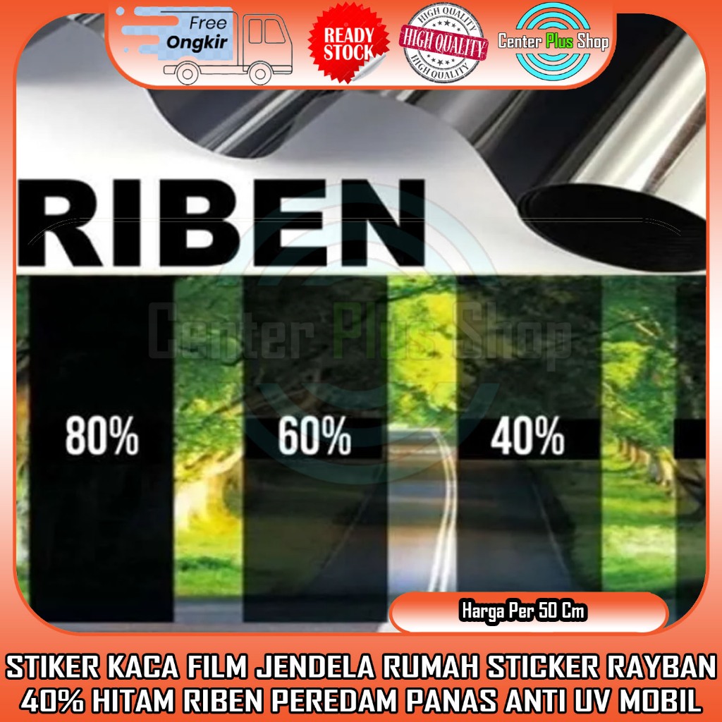 Jual Stiker Kaca Riben 40% Per 50 Cm Agak Terang Film Jendela Rumah ...