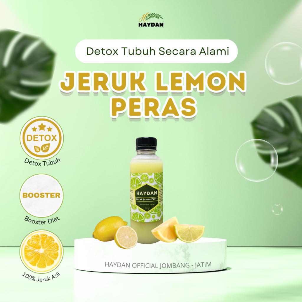 Jual JERUK LEMON HAYDAN | Jeruk Lemon Peras Murni | DIET| 250 ml ...