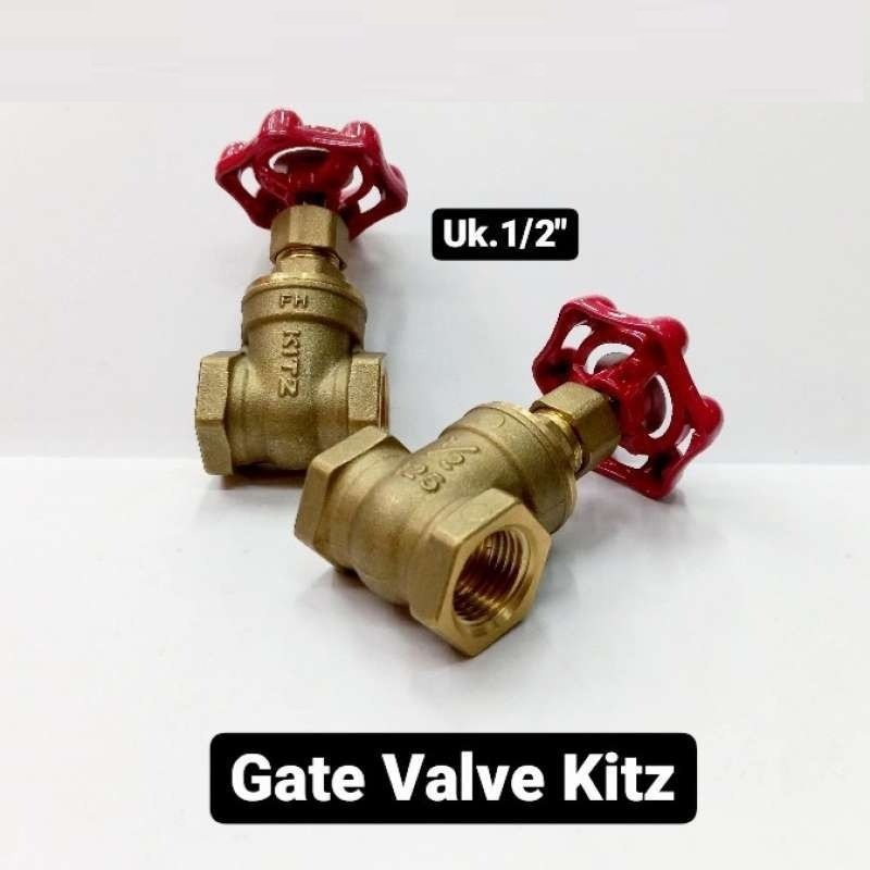 Jual GATE VALVE KITZ 1/2 INCH / GATE VALVE KUNINGAN KITZ 1/2" ORIGINAL | Shopee Indonesia