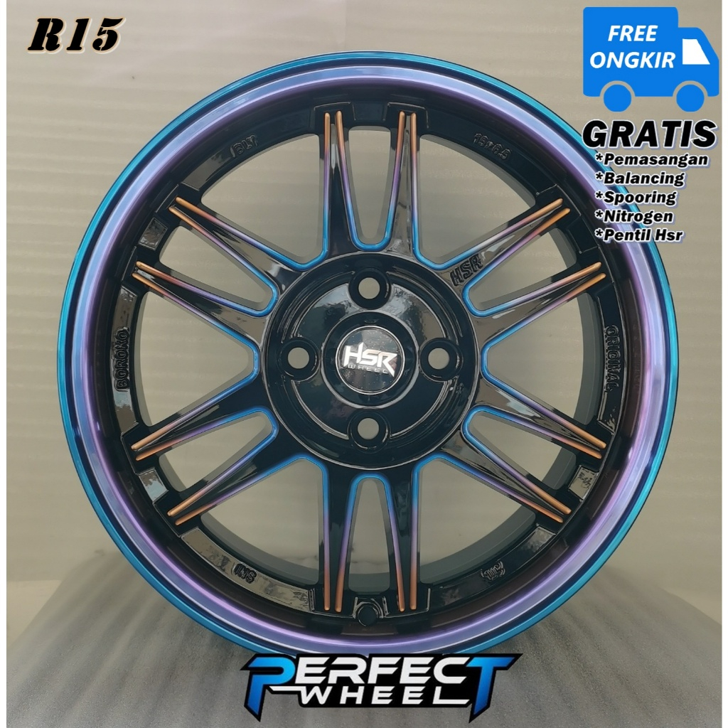 Jual Velg Racing Ring 15 Hsr Boroko Bly01 Rainbow Limited Edition Single Pcd Modifikasi Brio ...