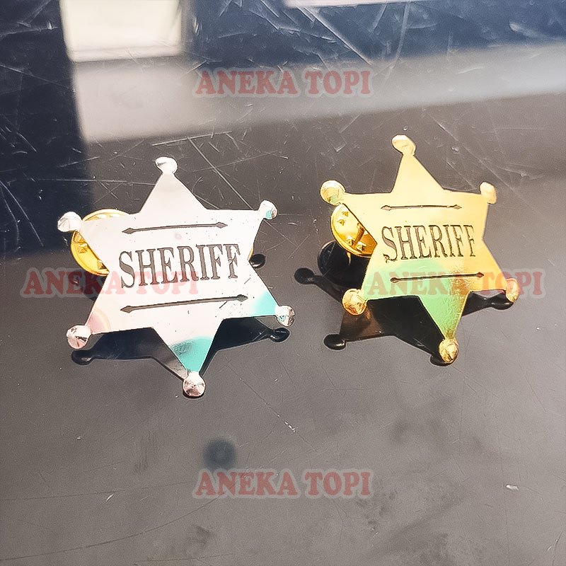 Jual Pin Sheriff Warna Silver Gold Pin Sherif Bintang Pin Bintang ...