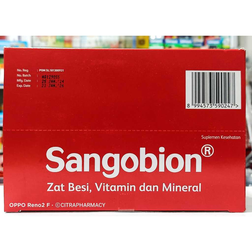 Jual Sangobion 𝟏 𝐊𝐎𝐓𝐀𝐊 𝐈𝐒𝐈 𝟐𝟓𝟎 𝐊𝐀𝐏𝐒𝐔𝐋 - Suplemen Tambah Darah/Anemia ...