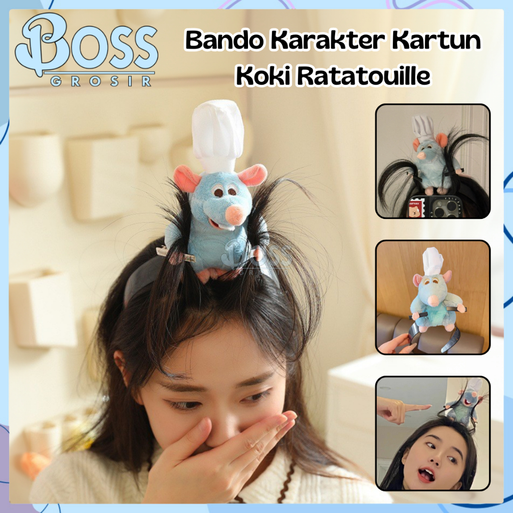Jual BANDO KARTUN TIKUS KOKI RATATOUILLE KARAKTER VIRAL / HEADBAND ...