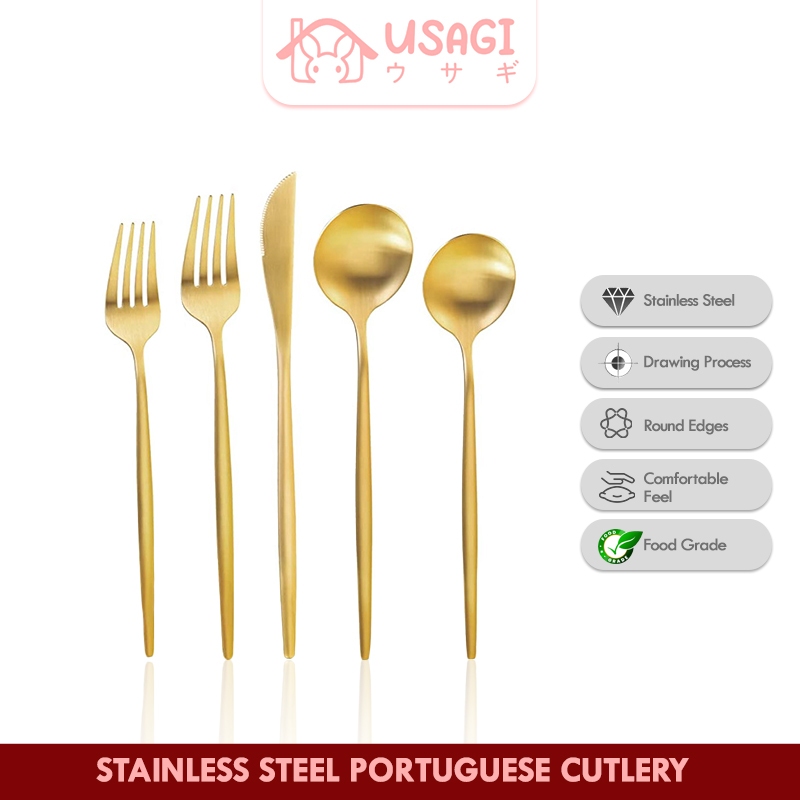 Jual USAGI Stainless Steel Portuguese Cutlery PREMIUM QUALITY / Sendok ...