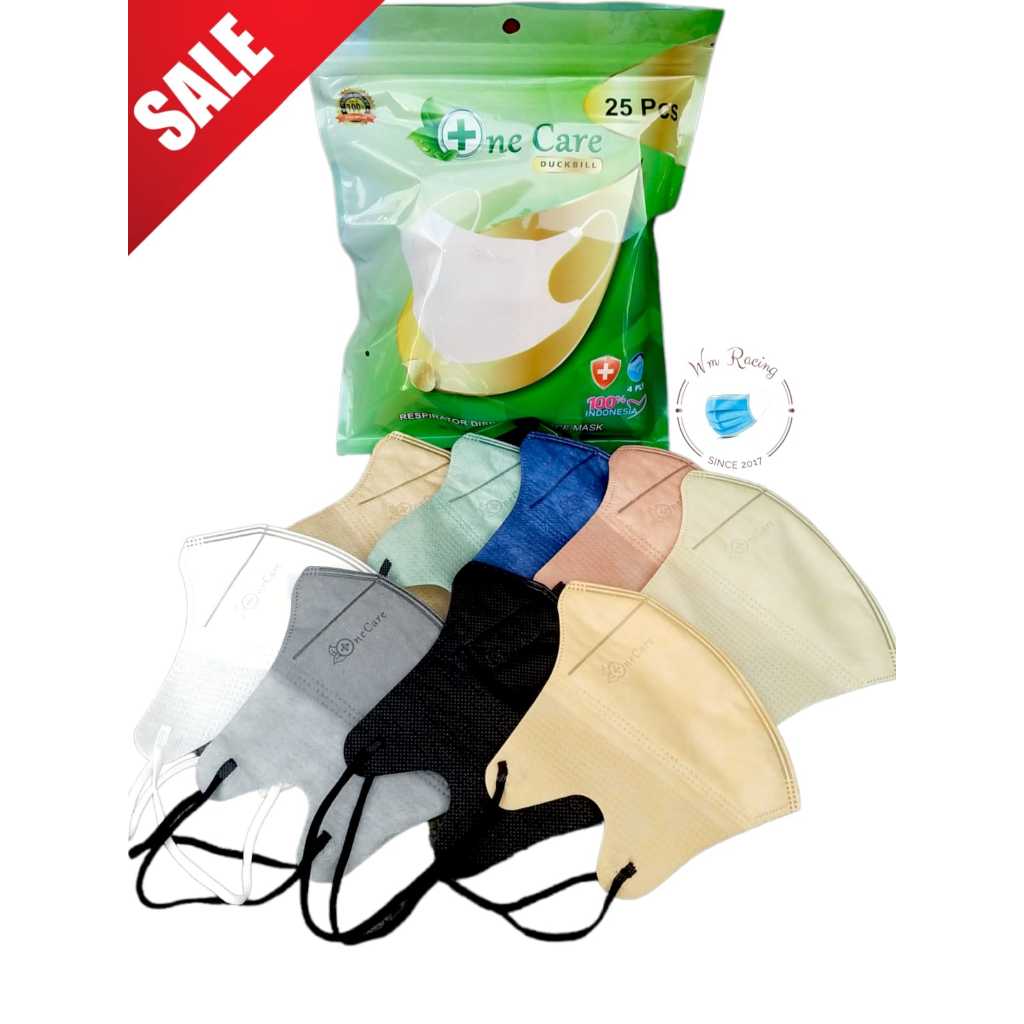 Jual [READY GROSIR] Masker Duckbill Onecare 4ply Earloop Dewasa Onecare izin Kemenkes Premium ...