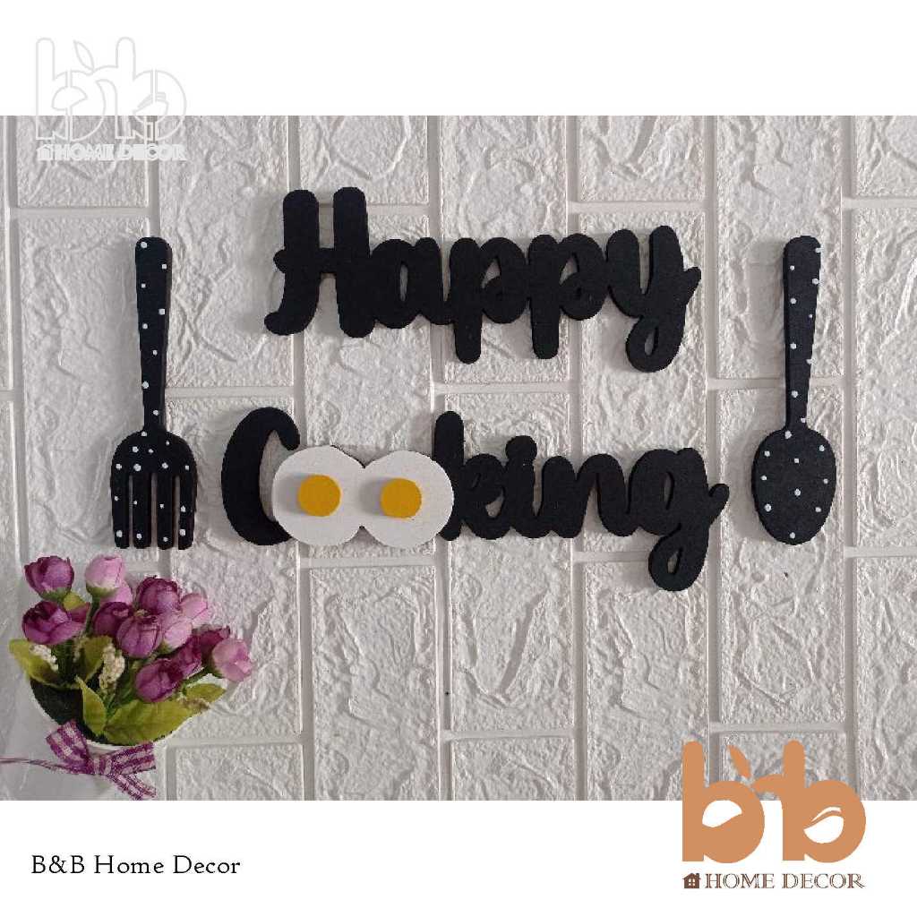 Jual HC new happy cooking hiasan dinding dapur kayu lucu unik murah dan ...