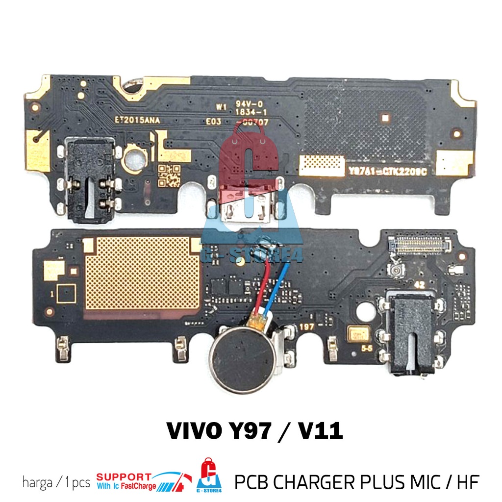 Jual PCB CAS / PAPAN KONEKTOR CHARGER VIVO Y97 / V11 ORIGINAL | Shopee ...