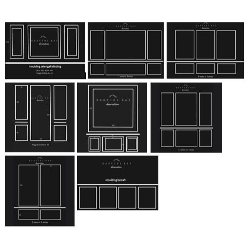 Jual Paket Lengkap Wall Moulding Ukuran Dinding 3M X 3M Double Rangkap ...