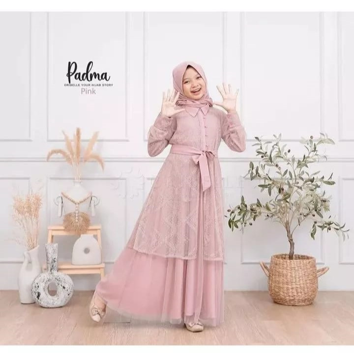 Jual Padma syari+Hijab Bahan : cringkle mix brokat Malika +tile (dibagian gamis) DILENGKAPI ...