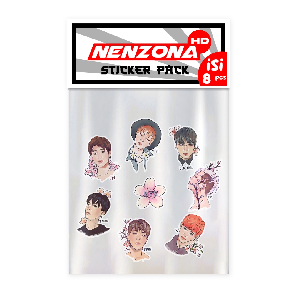 Jual NenzonaHD Sticker Pack - BTS Bangtan Boy Sketsa Style Painting isi ...