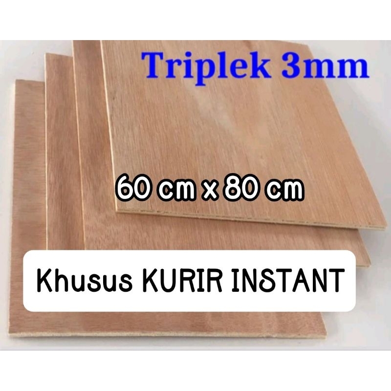 Jual Triplek potongan tebal 3mm ukuran 60cm x 80cm Khusus Kurir INSTANT ...