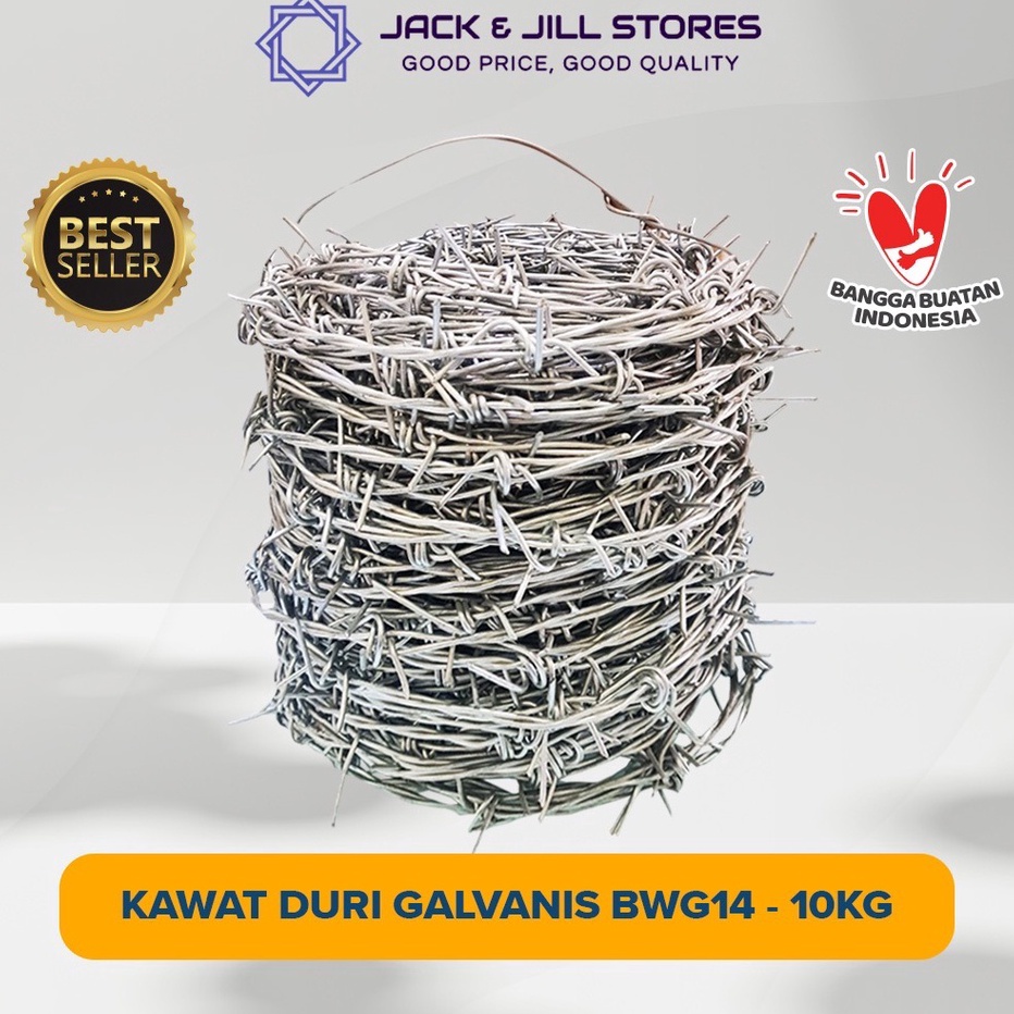 Jual XG34448 KAWAT DURI BWG 14 1KG | Shopee Indonesia