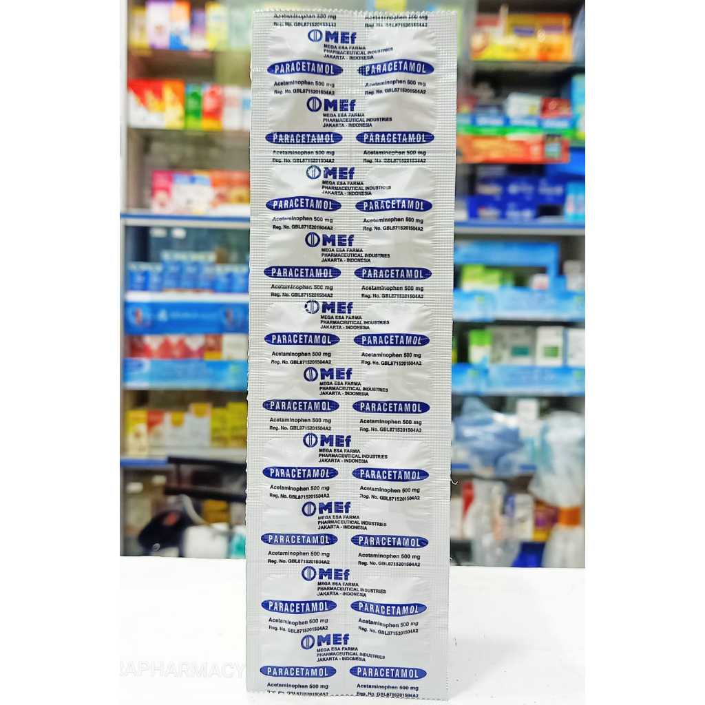 Jual Paracetamol 500MG MEF 𝟏 𝐒𝐓𝐑𝐈𝐏 𝐈𝐒𝐈 𝟏𝟎 𝐊𝐀𝐏𝐋𝐄𝐓 - Meredakan Demam, Sakit Kepala dan Gigi ...