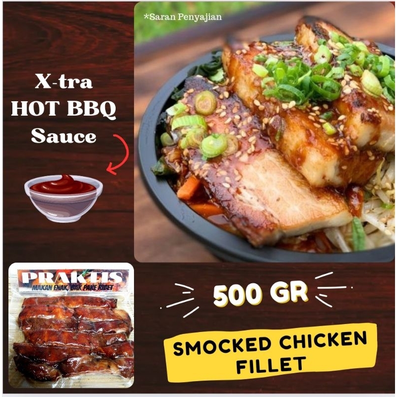Jual Ayam Ayam asap 500 gram Sei ayam Smoked chicken Makanan siap saji ...