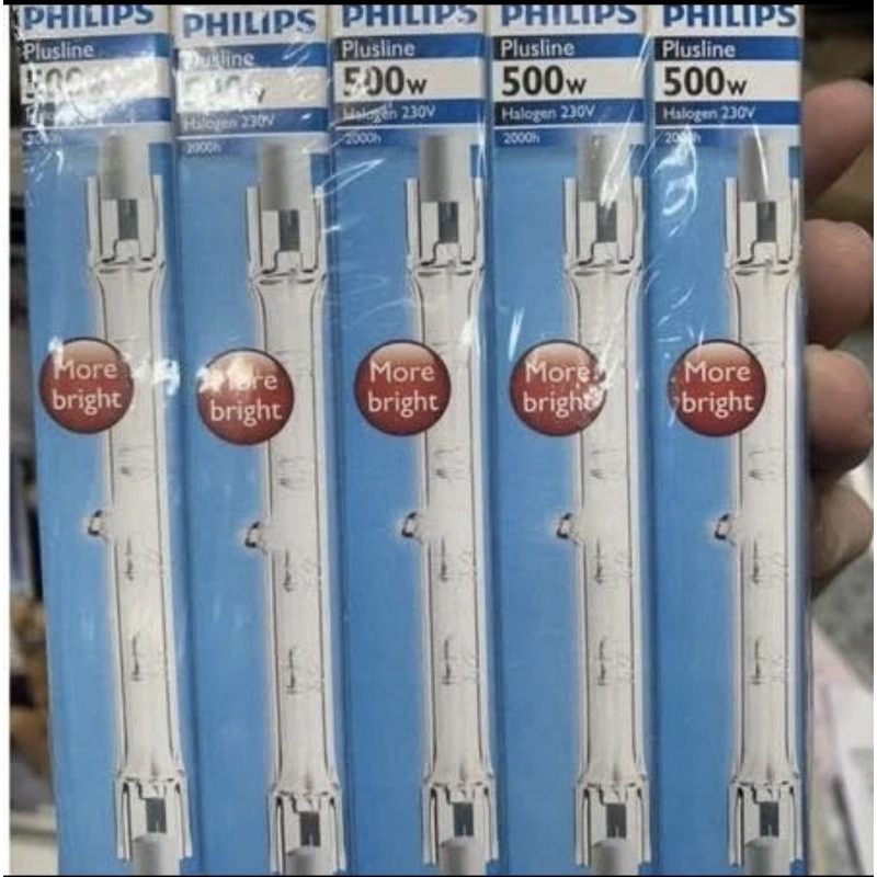 Jual Lampu Halogen Stick 500Watt Philips Plusline C 500 Watt R7S 500W ...
