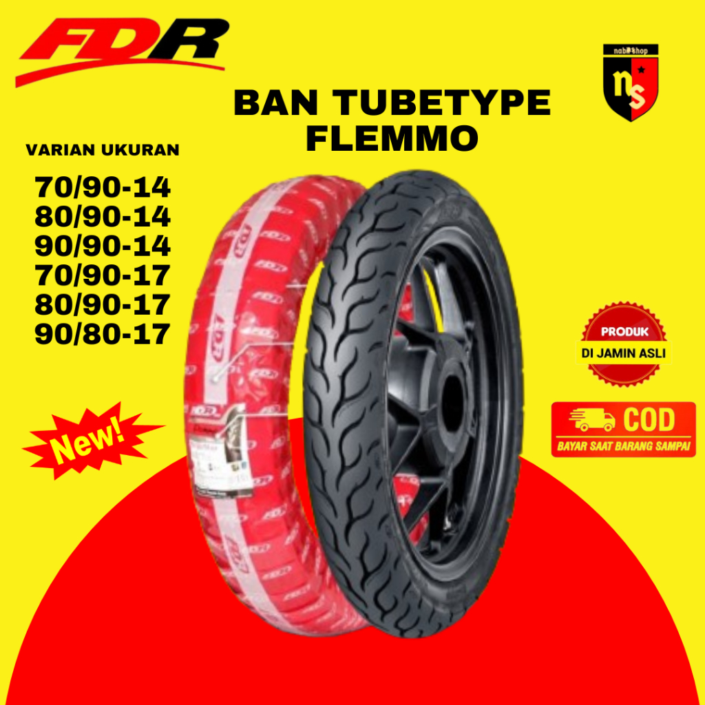 Jual Ban Motor ring 14 FDR Flemmo 70 90 14 80 90 14 90 90 14 Tube Type ...