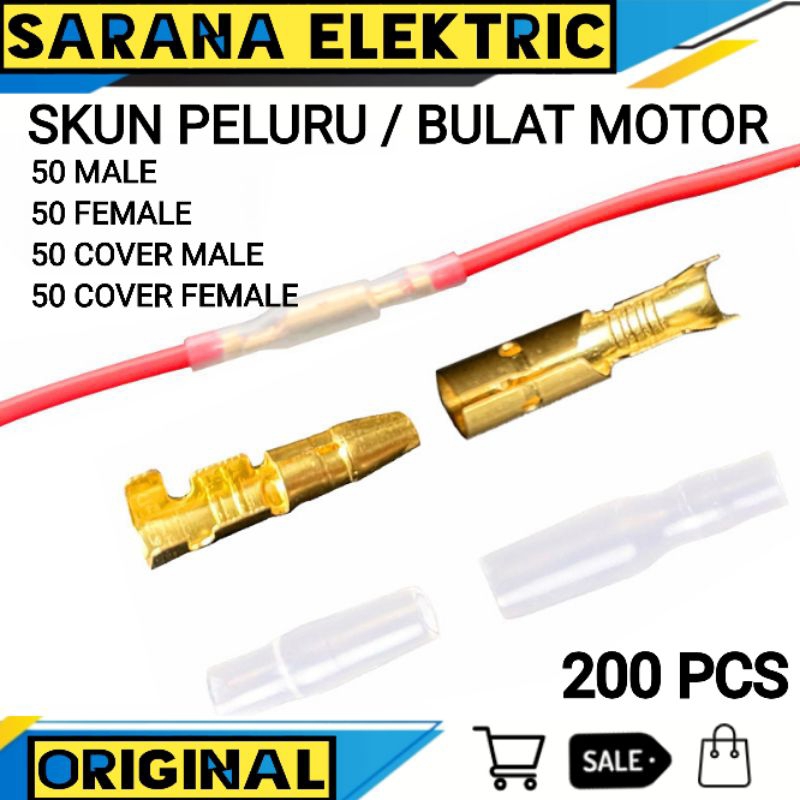 Jual SKUN BULAT / PELURU SOCKET KABEL MOTOR SKUN TUSUK + COVER MALE ...