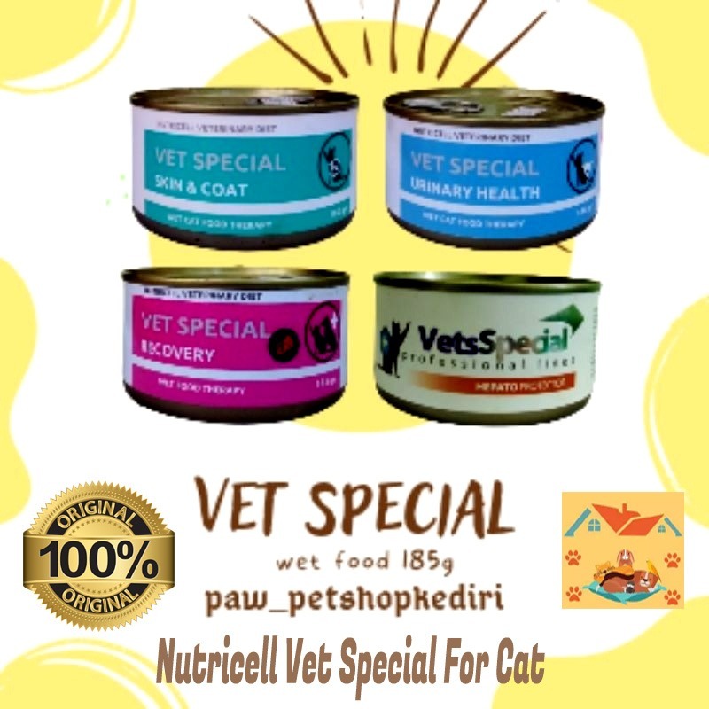 Jual Nutricell Vet Special For Cat Makanan Basah Kaleng 185 gr | Shopee ...