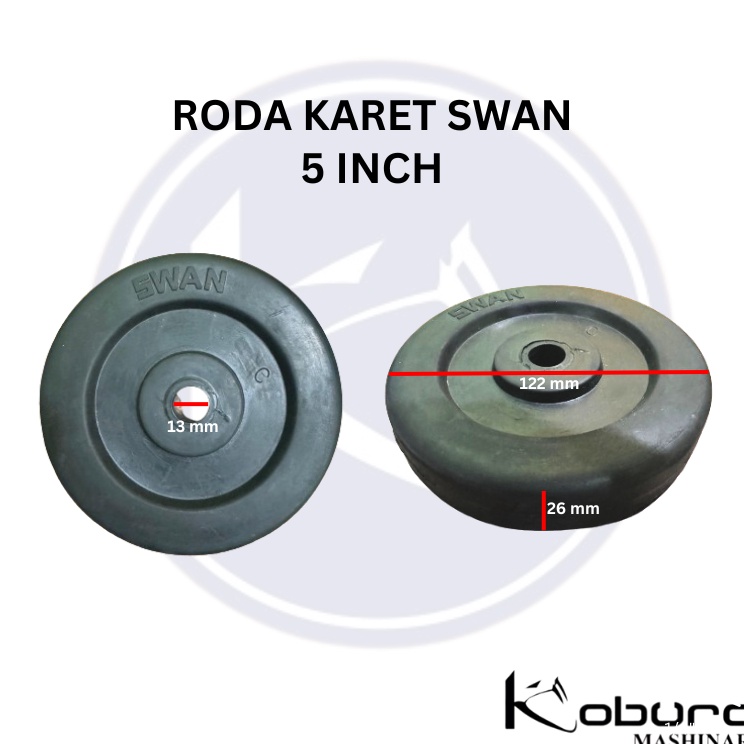 Jual Pog Roda Karet SWAN 5 Inch Original SWAN Kompressor Angin | Shopee ...