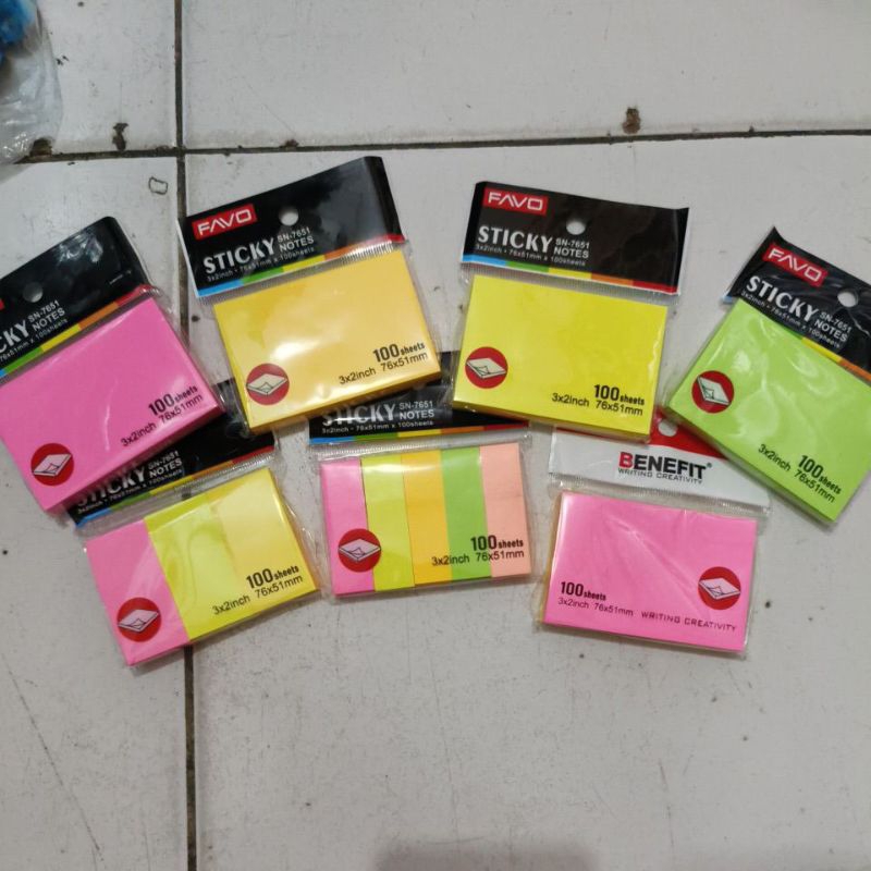 Jual Sticky Notes 3x2in 76x51mm | Shopee Indonesia