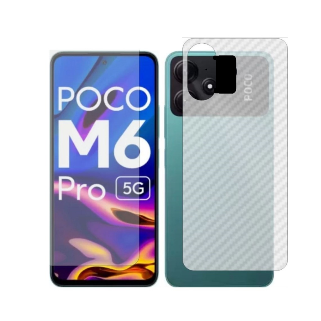 Jual Garskin Carbon Poco M6 Pro 4G Back Soft Skin Karbon Fiber Film ...