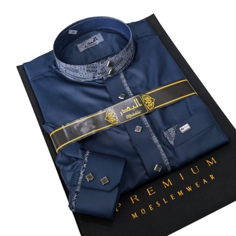Jual Jubah Albadar Polyester Kombinasi lengan manset Motif keren Jubah ...