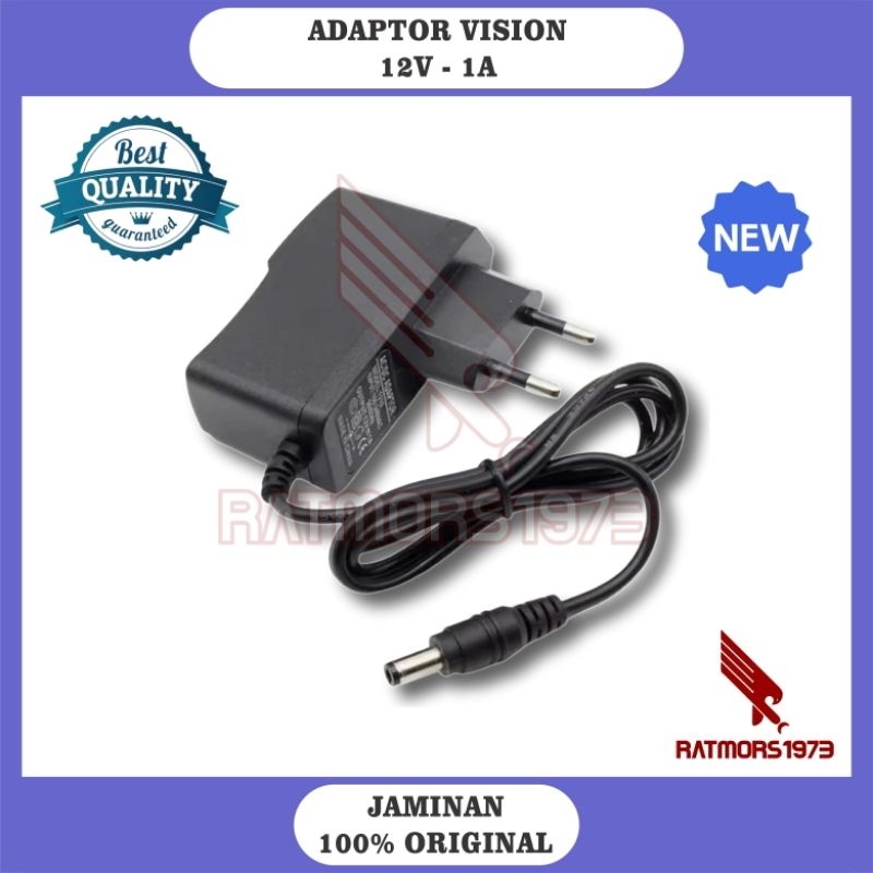 Jual Adaptor Vision ORIGINAL 12V 1A DAYA REAL DIJAMIN ASLI | bisa untuk ...