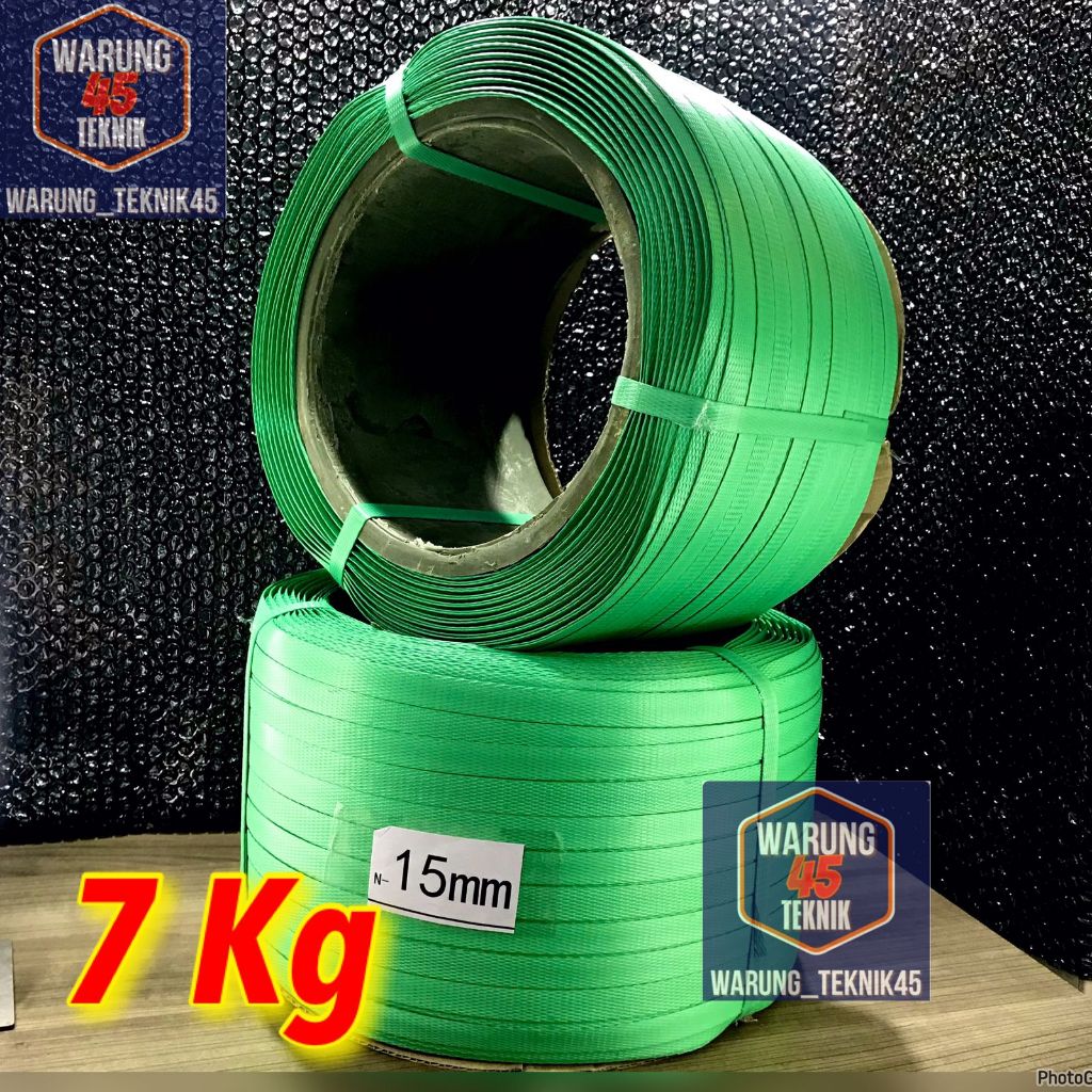 Jual Plastik Strapping Straping Band 15 mm Berat 7 kg Tali Hijau Straping | Shopee Indonesia