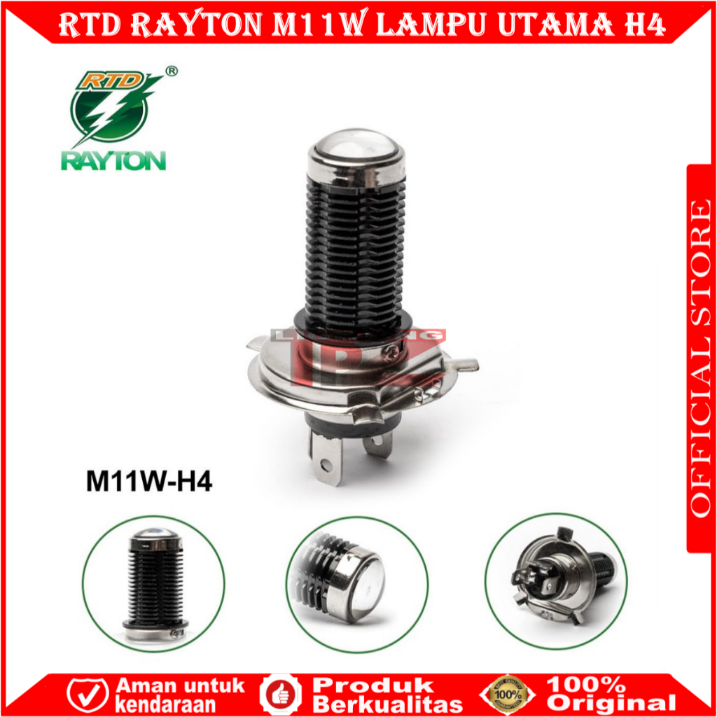 Jual ORIGINAL RAYTON RTD LAMPU UTAMA H4 LASER M11W | LAMPU DEPAN MOTOR ...